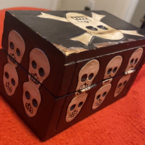 Other | Wooden Skull Box | Poshmark